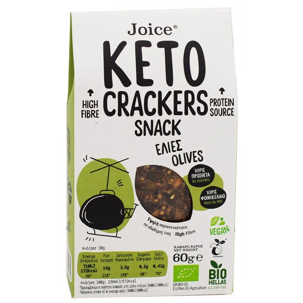 ΚΡΑΚΕΡΣ ΚΕΤΟ ΜΕ ΕΛΙΑ ΒΙΟ 60gr | ΒΙΟ ΥΓΕΙΑ