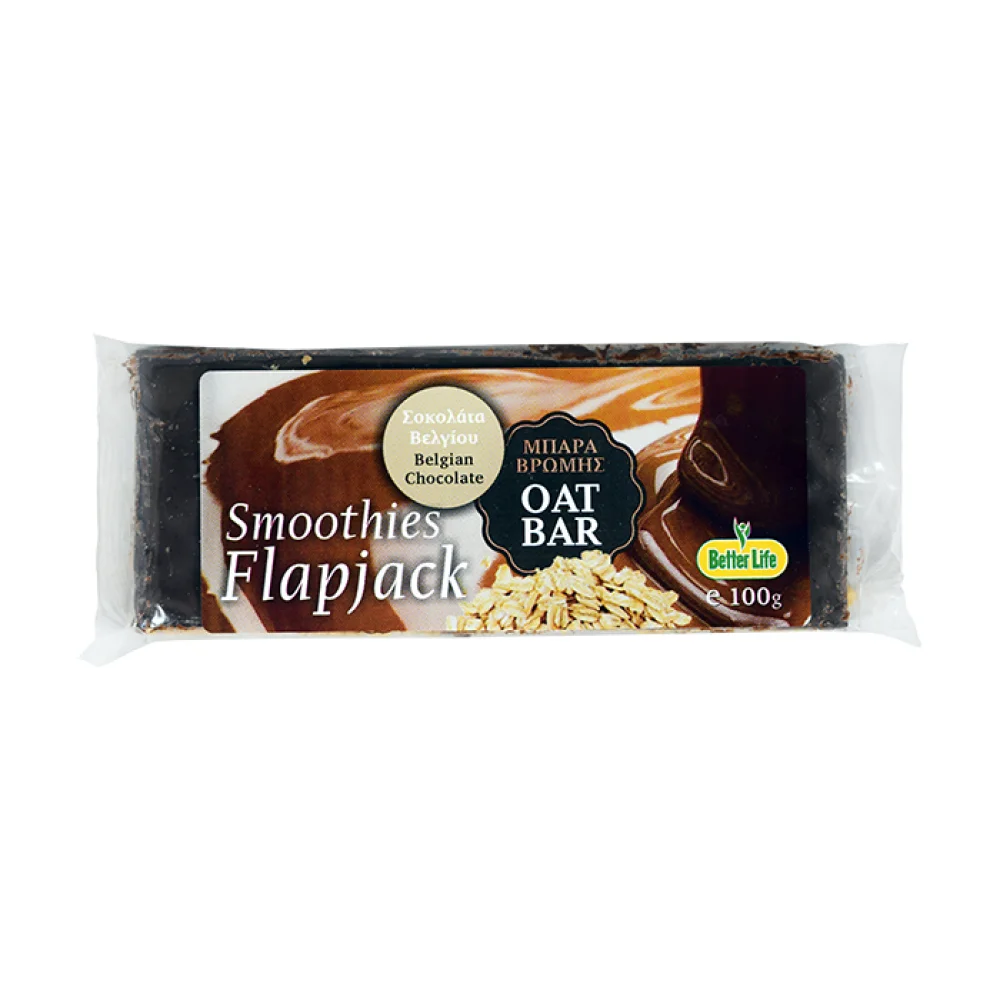 ΜΠΑΡΑ ΒΡΩΜΗΣ ΜΕ ΣΟΚΟΛΑΤΑ ΒΕΛΓΙΟΥ SMOOTHIES FLAPJACK 100g