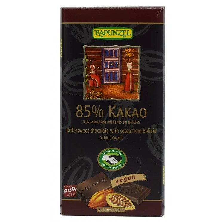 ΣΟΚΟΛΑΤΑ ΜΑΥΡΗ 85% ΚΑΚΑΟ 80g