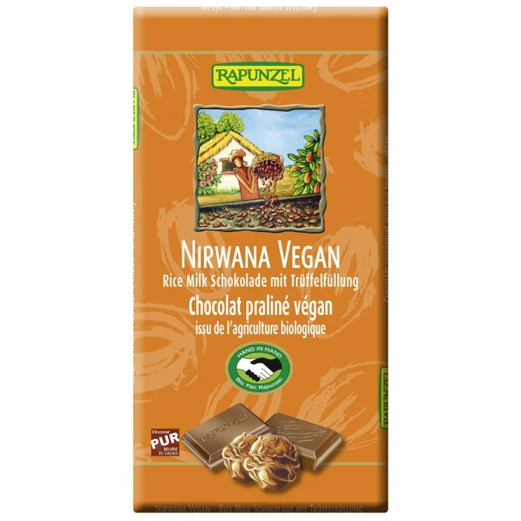 ΣΟΚΟΛΑΤΑ ΝΙΡΒΑΝΑ VEGAN Rapunzel 100γρ ΒΙΟ