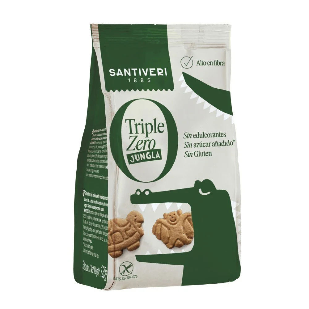 GLUTEN FREE JUNGLE WHOLEGRAIN BISCUITS - TRIPLE ZERO 120g | ΒΙΟ-ΥΓΕΙΑ