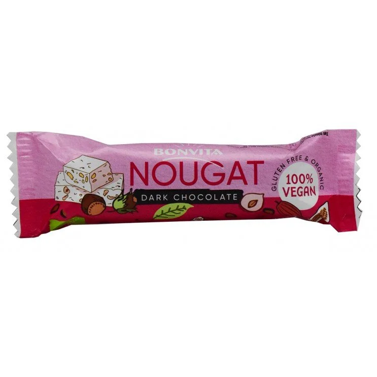 ΜΠΑΡΑ ΜΑΥΡΗΣ ΣΟΚΟΛΑΤΑΣ ΜΕ ΓΕΜΙΣΗ NOUGAT ΒΙΟ 24x40g