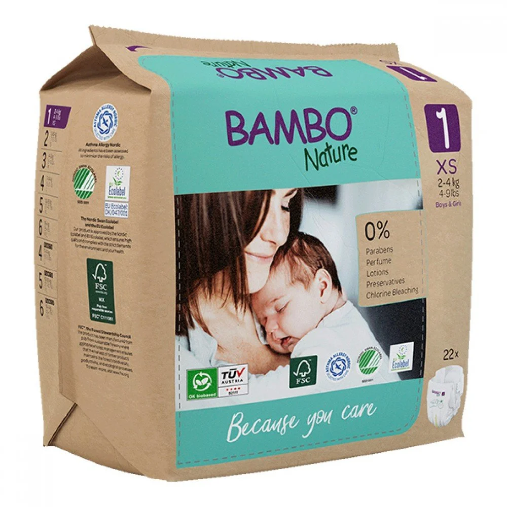DIAPERS XS No.1 - 2-4kg - 22PCS | ΒΙΟ-ΥΓΕΙΑ