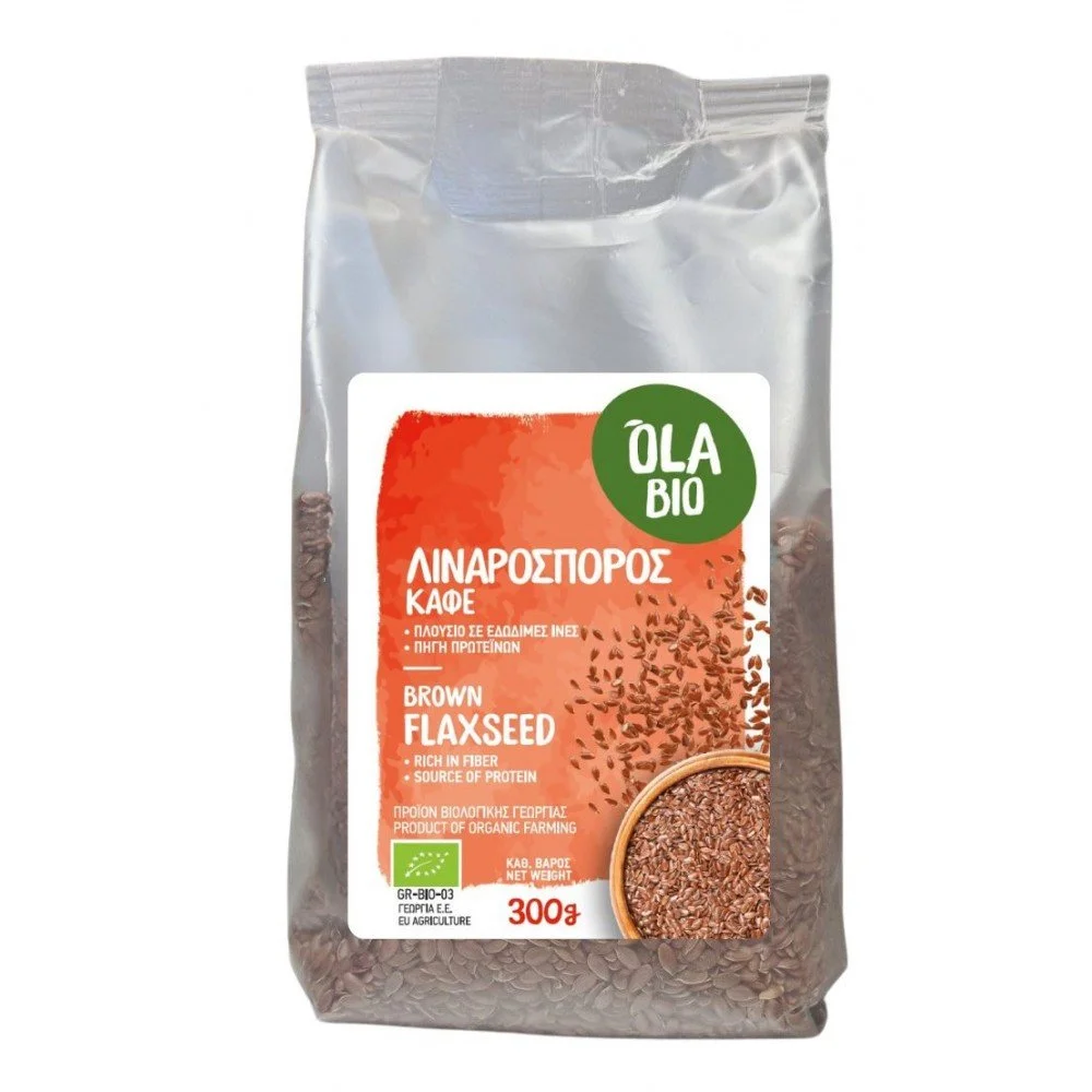 ORGANIC GREEK BROWN FLAXSEED 300g | ΒΙΟ-ΥΓΕΙΑ