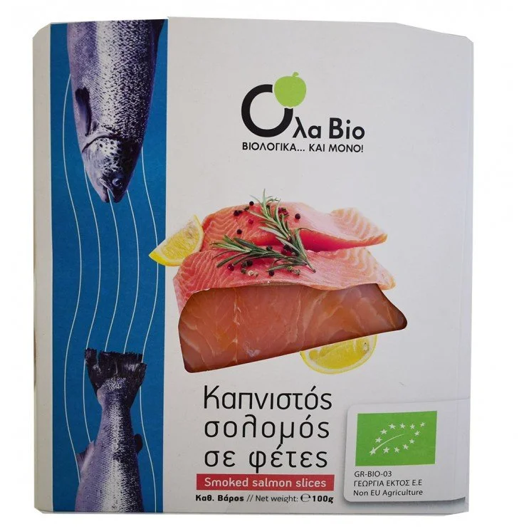 Salmon smoked fillets slices BIO 100gr | ΒΙΟ-ΥΓΕΙΑ