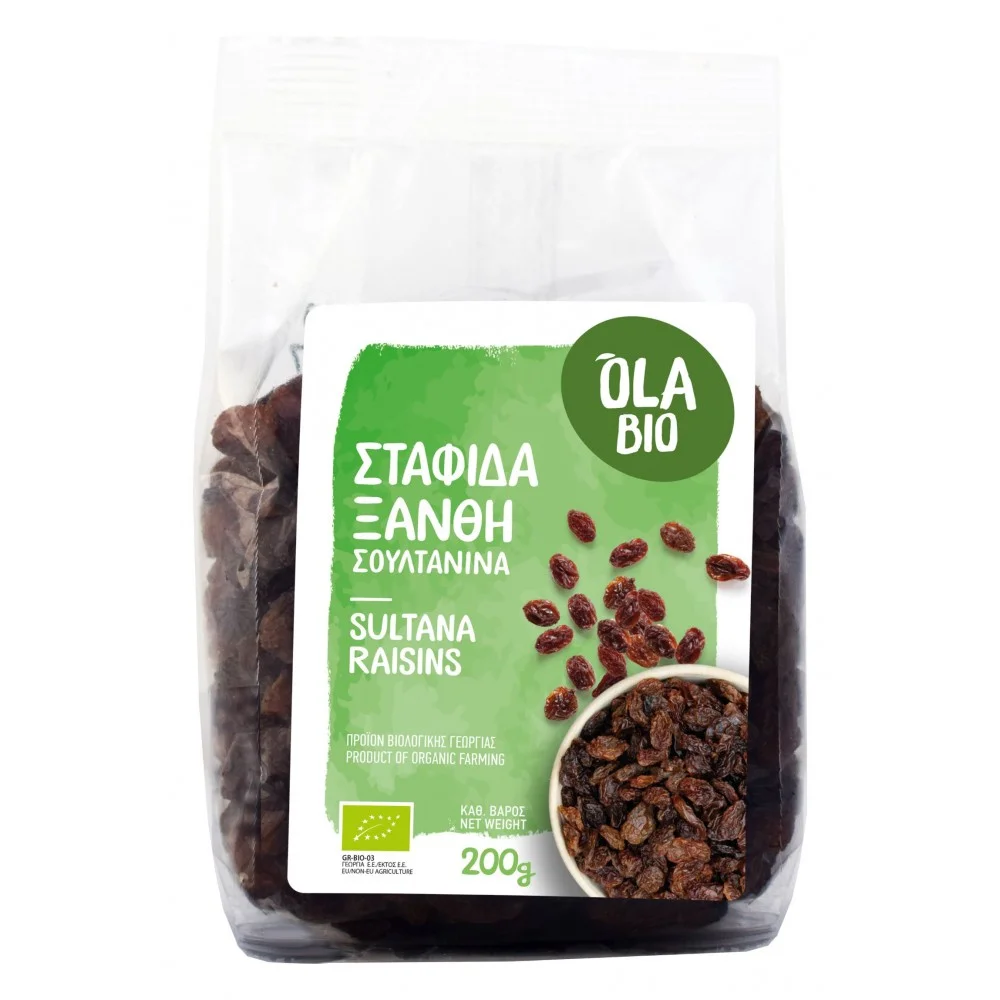ΣΤΑΦΙΔΑ ΞΑΝΘΗ ΣΟΥΛΤΑΝΙΝΑ ΒΙΟ 200g| ΒΙΟ-ΥΓΕΙΑ