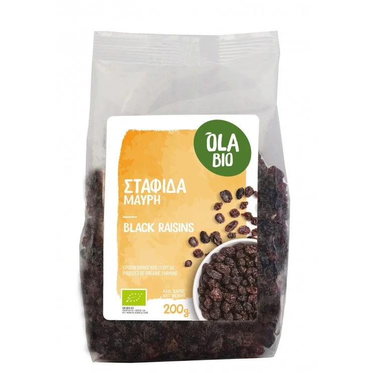 ΣΤΑΦΙΔΑ ΜΑΥΡΗ ΚΟΡΙΝΘΙΑΚΗ ΒΙΟ 200g | ΒΙΟ-ΥΓΕΙΑ