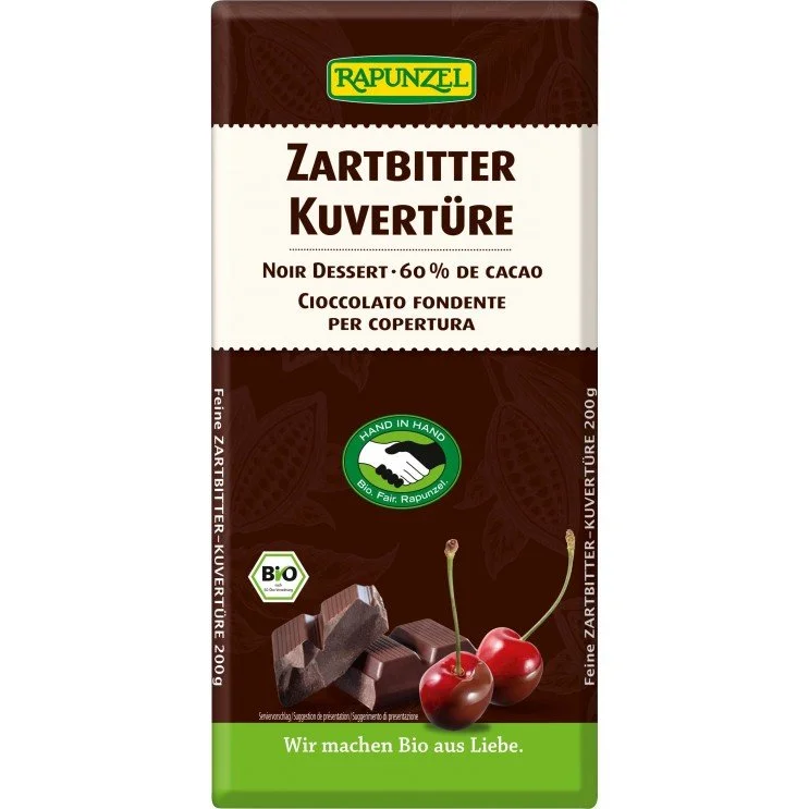 ΚΟΥΒΕΡΤΟΥΡΑ ΜΑΥΡΗ 60% VEGAN ΒΙΟ 200g